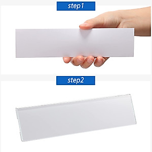 Yexiya Perforated Paper Nameplate Inserts Printable Name Plate Inserts Print or Write Paper Inserts Blank Paper Name Badge Inserts for Business Meetings Corporate Events(30 Pack,8 x 2 Inch)