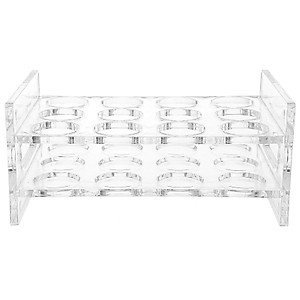 Beaupretty Shot Glasses Storage Organizer Acrylic Shot Glass Holder, Acrylic Shot Glass Stand/Rack/Display/Serving Tray for Bar,Pub,Party (3 Rows * 4 Hole Circle)