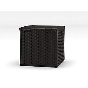 Suncast 60 Gallon Resin Outdoor Patio Storage Box, Java