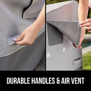 Gorilla Grip Heavy Duty Waterproof Outdoor Chair Cover, 30 Inch, Adjustable Patio Furniture Covers for Winter, Keep Cushions Dry, Protects from Sun, Snow, Rain, Windproof, UV Coated, Small, 1 Pack