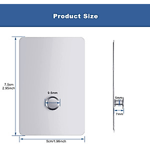 Qiozlen Wall Adhesive Hooks Stainless Steel,Command Strips for Pictures, Clock ,Wall Strips,Command Hooks,Waterproof