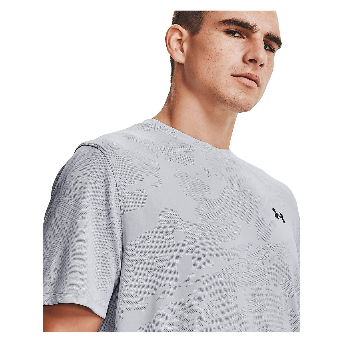 Under Armour mens Training Vent Camo Short-Sleeve T-Shirt , Mod Gray (011)/Black , Large