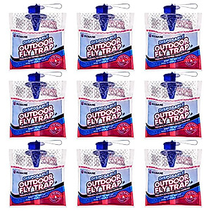 Fly Traps Outdoor Fly Traps. 9 Natural Pre-Baited Fly Bags Outdoor Disposable. Fly Trap Bag Fly Catchers Outdoors. Stable Horse Ranch Fly Trap. Disposable Fly Traps Outdoor Hanging Fly Killer