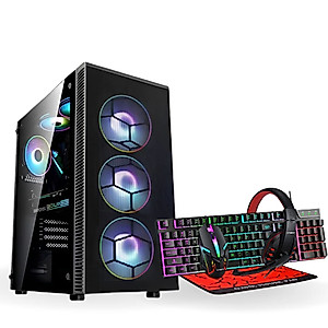 ULTRONIX Gaming Desktop, Intel Core I7 8TH GEN, Nvidia RTX2060, 32GB RAM, 256GB SSD, Keyboard, Gaming Mouse, Mouse Pad, Headset Combo, Win11 Pro