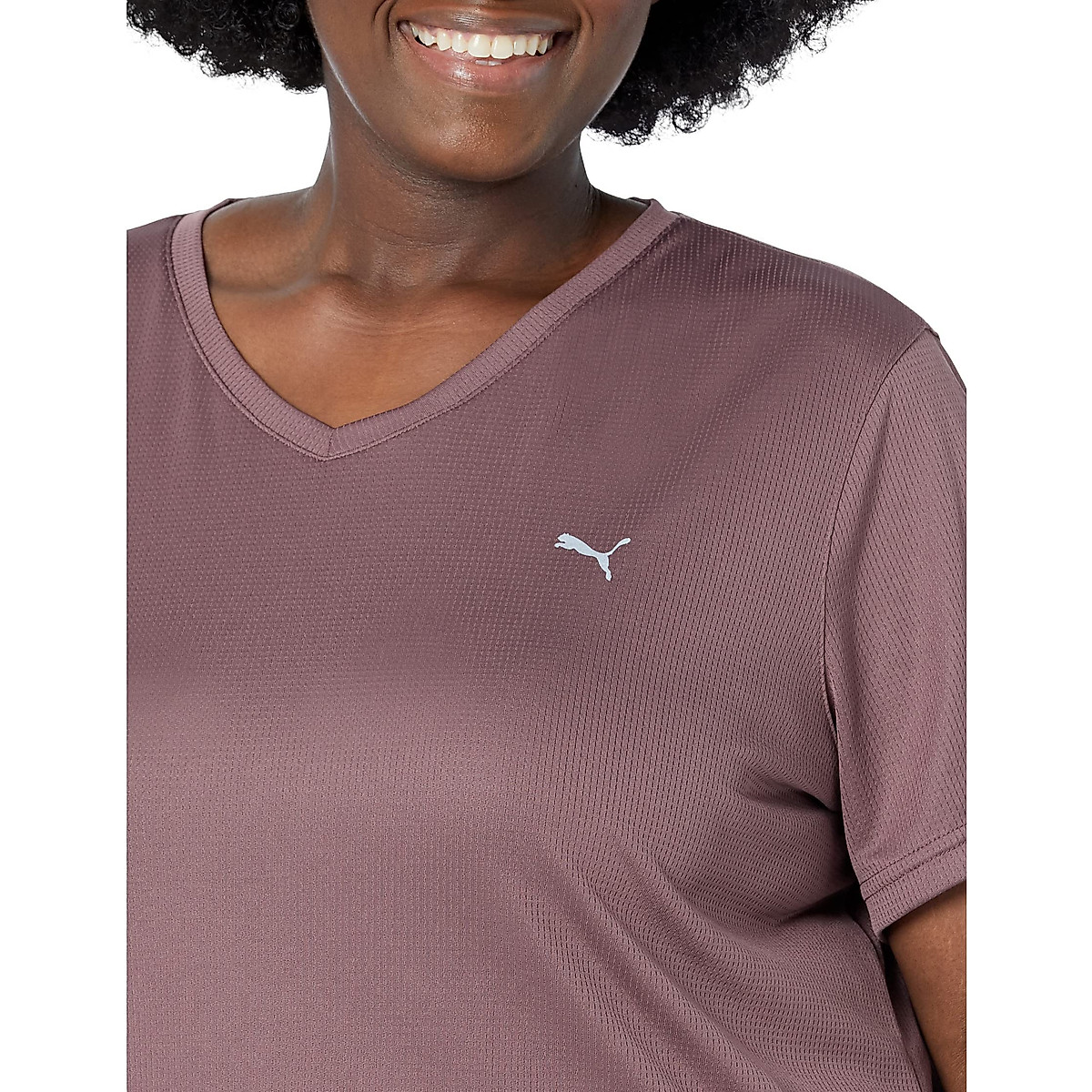 PUMA Women's Plus Size Performance Tee, Dusty Plum, 3X
