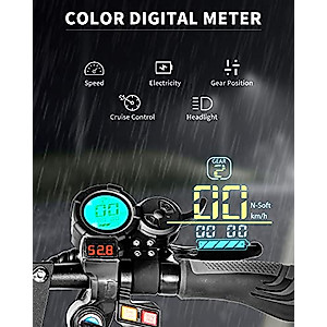 WIDEWHEEL W6 Off-Road Electric Scooter Adults, 2000W Double Motors, Up to 40 MPH & 40 Miles, Folding Commuter Scooter Electric for Adults, 10" Off-Road Tires Sport Scooters (Without seat)