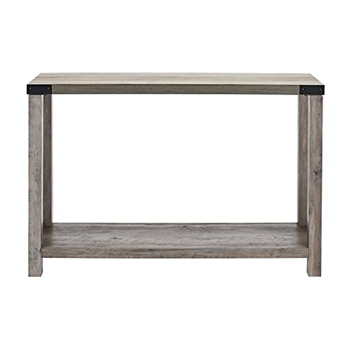 ROCKPOINT Furniture Barn Style Farmhouse Rectangle Accent Entryway Table, Grey Wash