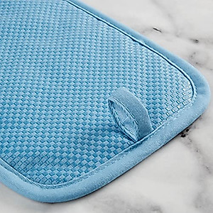 KitchenAid Gingham Pot Holder 2-Pack Set, Blue Velvet, 7"x10"