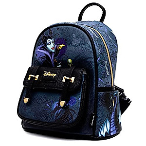 Wondapop Disney Maleficent 11" Vegan Leather Fashion Mini Backpack