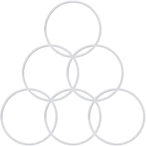 Mudder 6 Pieces Rubber Gasket Replacement Ring Seal White O Ring Compatible with Magic 250w Gasket for Replacement Parts Seal Ring Cups Lids