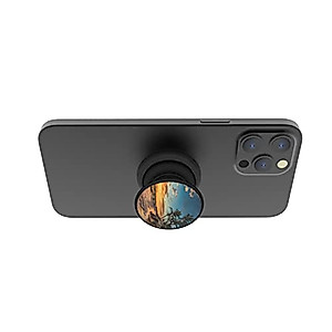 FAB POPS Magnetic Phone Grip with Collapsible AIRPOP Technology and Built in Magnets Made in The USA Tropical Sunset