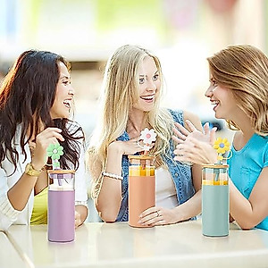 6PCS Straw Cover Cap for Stanley Cup, Silicone Straw Topper fit Stanley 30&40 Oz Tumbler with Handle,10mm Cute Drinking Straw Tip Covers for Stanley Cups Accessories