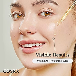 COSRX Pure Vitamin C 13% Serum with Vitamin E & Hyaluronic Acid, Brightening & Hydrating Facial Serum for Dark Spots, Fine Lines, Uneven Skin tone, 0.67fl.oz/20ml, Animal Testing-Free, Korean Skincare