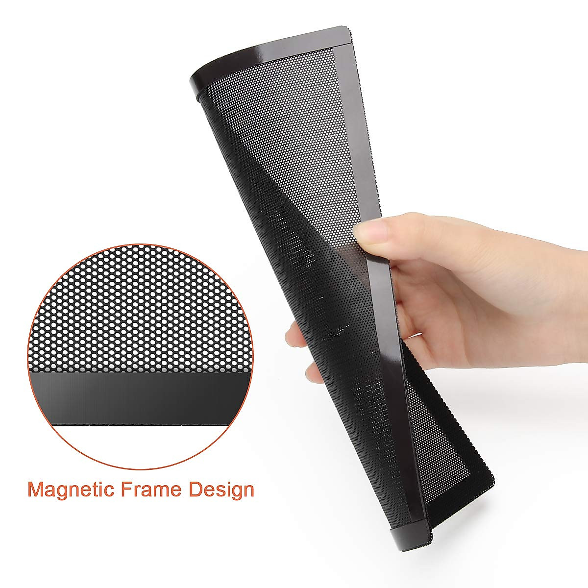120 x 240mm PC Fan Dust Filter Magnetic Frame Computer Fan Grills Black Dust Mesh PC Cooler Filter Screen Dustproof Case Covers 2 Pack
