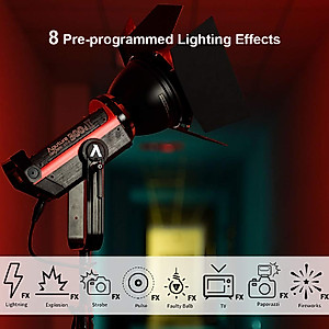 Aputure LS C300D Mark II COB Light Storm 350W 55000lux Daylight Balanced Led Video Light V-Mount CRI97+ TLCI97+ 8 Built-in Lighting Effects Sidus Link App Control 2.4G 100m Wireless Remote Control