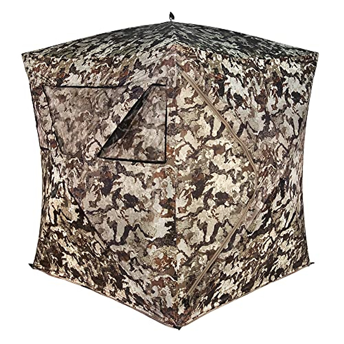 Muddy Hunting Whitetail Deer Buck Hog Watertight 300D Fabric Standing Height 66” Veil Camo Pattern Three Person Ground Blind