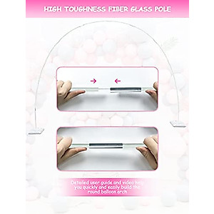 YALLOVE 21ft Balloon Arch Stand Kit, Free Combination in Width and Height (e.g. 10ft x 7.5ft), Convenient to Assemble and Disassemble