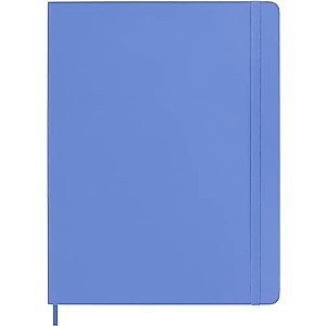Moleskine Classic Notebook, Soft Cover, XL (7.5" x 9.5") Plain/Blank, Hydrangea Blue, 192 Pages