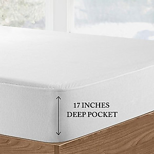 BLUECLANS Twin Size Sheet Set Ivory 1000 Thread Count Egyptian Cotton Sheets 4 Pc Bed Sheet Set 17” Deep Pocket Cooling Sheets Luxury Bedding Sateen Weave Flat, Fitted Sheet, 2 Pillow Cases