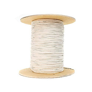 West Coast Paracord Diamond Braid Cotton Rope - All-Purpose Natural Sash Cord - Durable and Lightweight (100 Feet, 1/8 Inch)