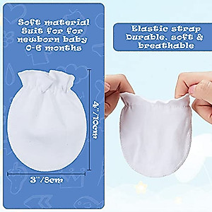 9 Pairs Newborn Baby Boys Girls Mittens 0-6 Months Infant Toddler Mittens No Scratch Solid Color Gloves (Dark Color)
