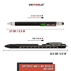 VEITORLD Gifts for Men Dad Husband from Daughter Wife, Valentine's Day, 10 in 1 Multi-tool 2pcs Pen Set, Unique Birthday Gift Ideas, Anniversary Cool Gadgets for Him Boyfriend
