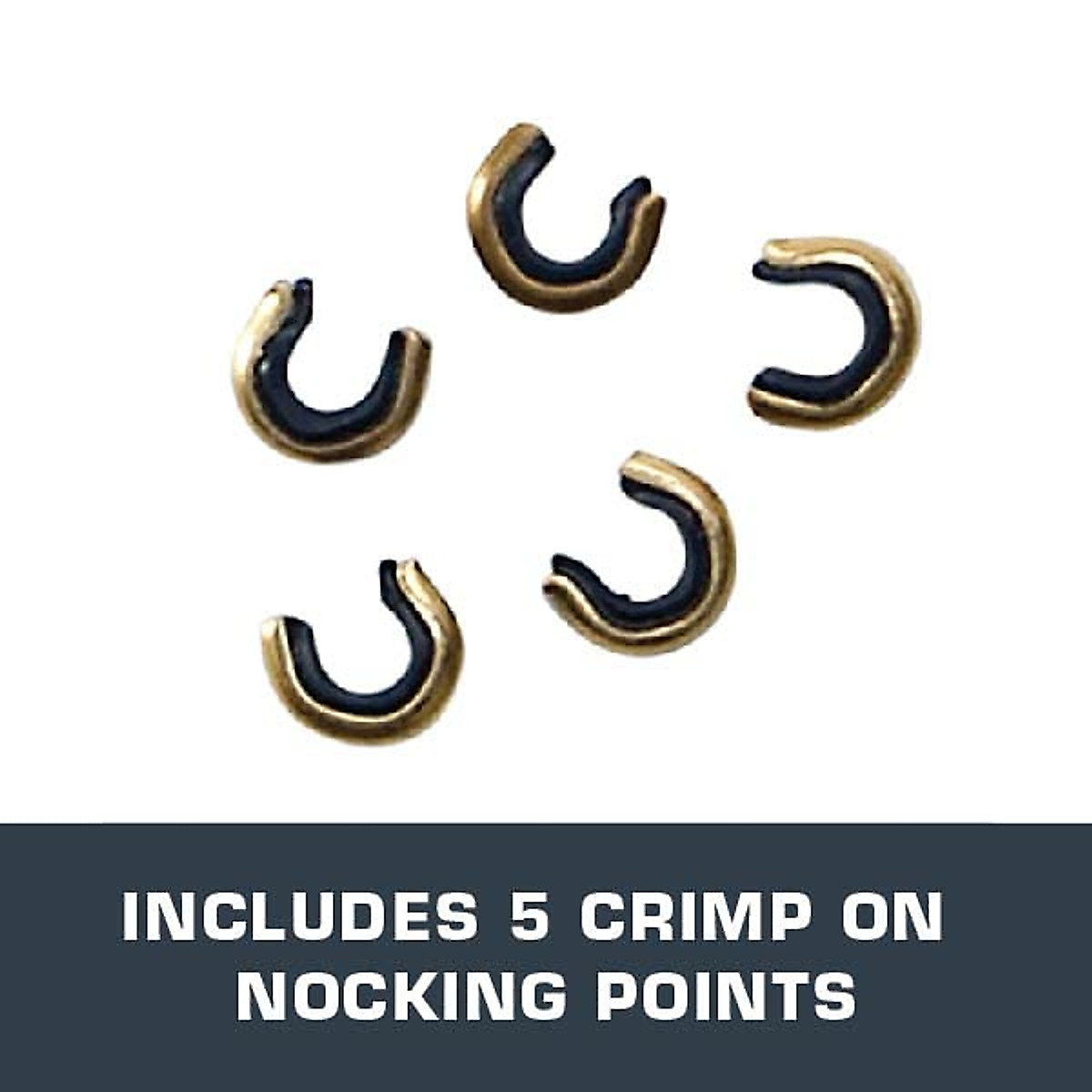 Allen Company Crimp-On Bowstring Nocking Points (Pack of 5) Used on Both Compound & Recurve Bow Nocking Points