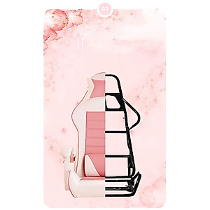 FFLLAS Gaming Chair Pink,Computer Office Chair Cute Pink Rabbit Style, with Retractable Arms and Footrest Adjustable Massage Lumbar Cushion Ergonomic Computer Desk Chair,Purple