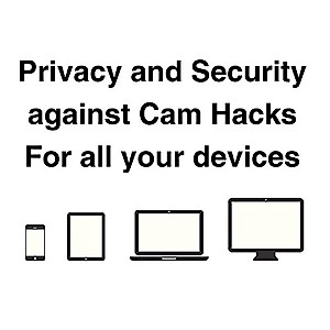 Foretra - Ultra Thin Metal Webcam Cover Privacy Slide for Your Laptop Tablet Avoid Camera Hacking and Protect Your Privacy 5-Pack (Black)