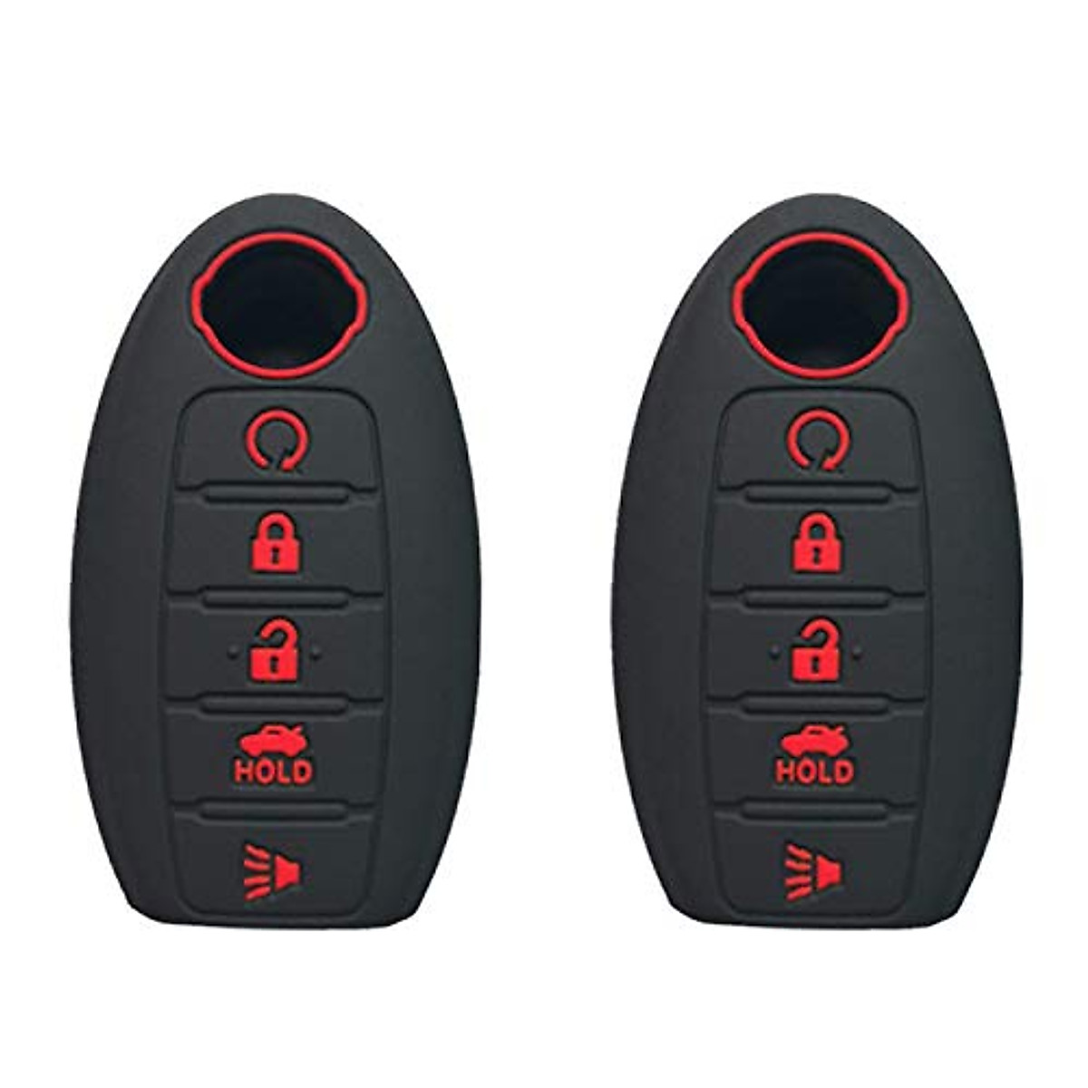 KAWIHEN Silicone Key Fob Cover Fit for Nissan 5 button Armada Murano Maxima Altima Sedan Pathfinder 285E3-3TP5A KR5S180144014