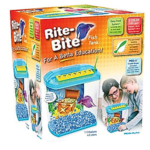PENN-PLAX Rite-Bite Educational Betta Tank – A Perfect First Aquarium for Children with Adult Supervision – 1.13 Gallon