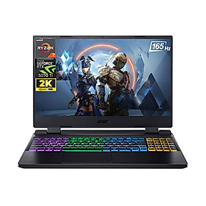 acer 2023 Newest Nitro 5 Gaming Laptop, 15.6" QHD 165Hz Display, AMD Ryzen 7 6800H up to 4.7GHz, NVIDIA GeForce RTX 3070 Ti, 32GB DDR5 RAM, 2TB SSD, Wi-Fi 6E, Backlit Keyboard, Windows 11 Home