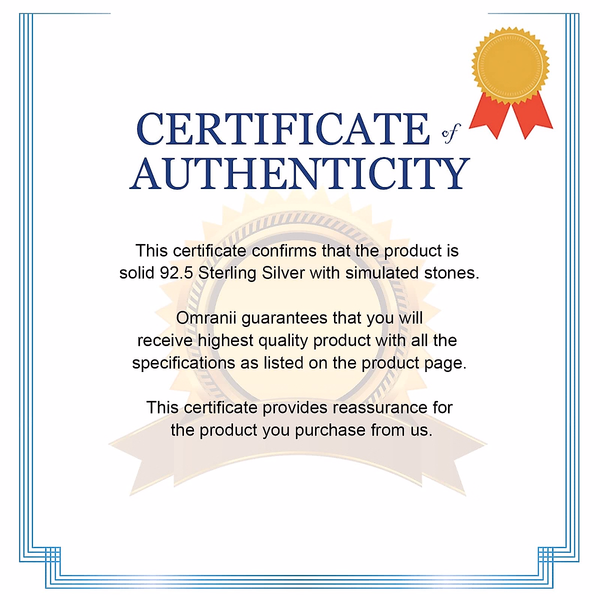 OMRANII Simulated Aquamarine CZ Size-7 Teardrop Pear Art Deco Engagement Wedding Bridal Ring Round Triangle Round CZ 925 Sterling Silver