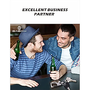 GABOX 2Pcs KeyChains EDC Key Rings Key Chains Bottle Opener Auto Car Keys Tactical Carabiner Keychain with Clip