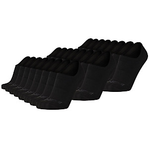AND1 Men's Socks - Lightweight Performance No Show Liner Socks (24 Pack), Size 6-12.5, Black