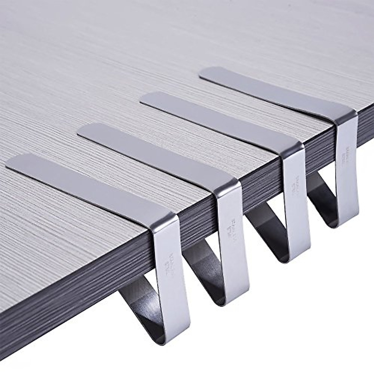 ProTensils Picnic Tablecloth Clips, Stainless Steel Outdoor Table Cover Clamps, Table Cloth Holder & Skirt Clip (12 Pcs)