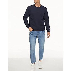 MAGCOMSEN Mens Winter Coats Crewneck Sherpa Sweatshirt Warm Thick Sweatshirts Work Tops Fleece Liner Sweatshirts Active Casual Sweatshirts Athletic Pullover Wine Red