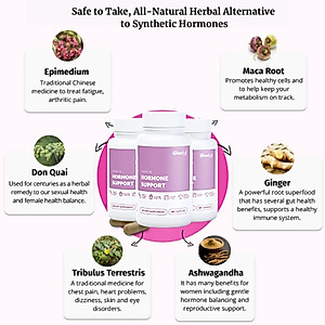 GleeFull Over 30 Hormone Support - Menopause Supplements for Women - Hormone Balance for Women - Hot Flash Relief - Menopause Support