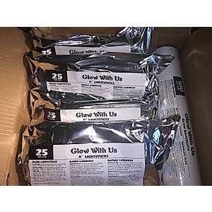 Glow Sticks Bulk Wholesale, 100 6” Industrial Grade Orange Light Sticks. Bright Color, Glow 12-14 Hrs, Safety Glow Stick with 3-Year Shelf Life, GlowWithUs Brand