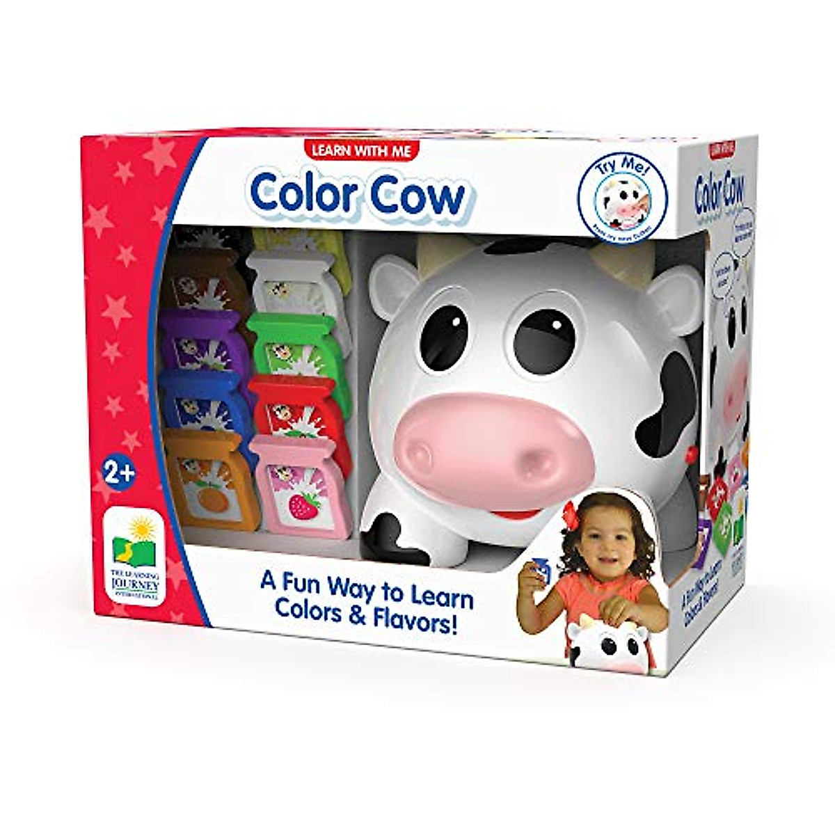 The Learning Journey Learn With Me - Color Cow - Color & Flavors Teaching Toddler Toys & Gifts for Boys & Girls Ages 2 Years and Up - Preschool Learning Toy