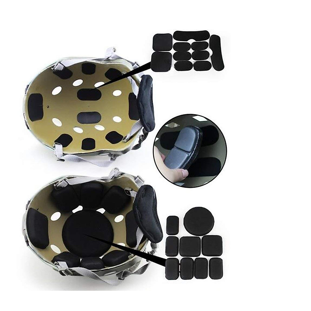 Helmet Pads Helmet Replacement Pads Universal Foam Padding Kits Set Accessories with Non Memory for Fast Helmet