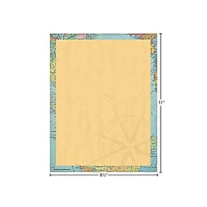 Teacher Created Resources Travel the Map Computer Paper, 8.5" x 11", 50 Sheets