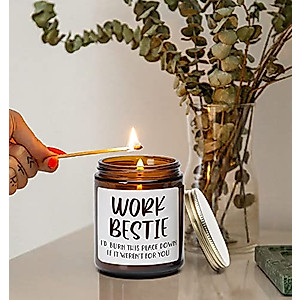 Candle Gift for Work Bestie Work Bestie Gifts for Women, Funny Birthday Gifts for Coworker, Bestie, Friends Moving Away, Going Away Gifts for Coworker