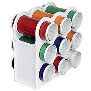 ArtBin 6866AG Mini Vinyl Storage Rack, Organizer up to 9 (5.5") Vinyl Rolls, White, 1 Rack