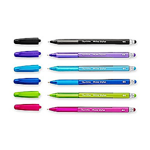 Paper Mate InkJoy 2 in 1 Stylus Ballpoint Pens, Medium Point, Assorted, Box of 24