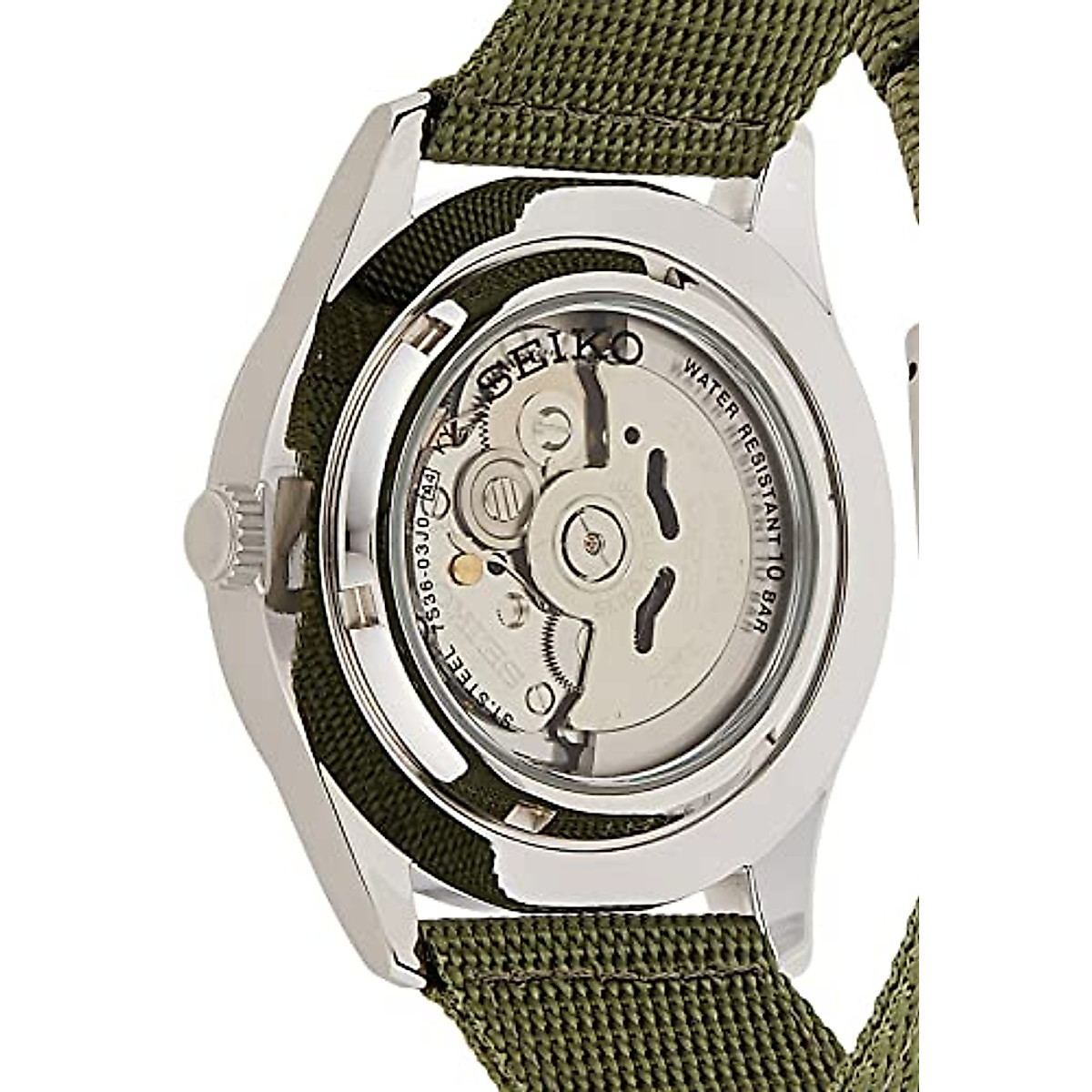 Seiko 5 Men's SNZG09K1 Sport Analog Automatic Khaki Green Canvas Watch