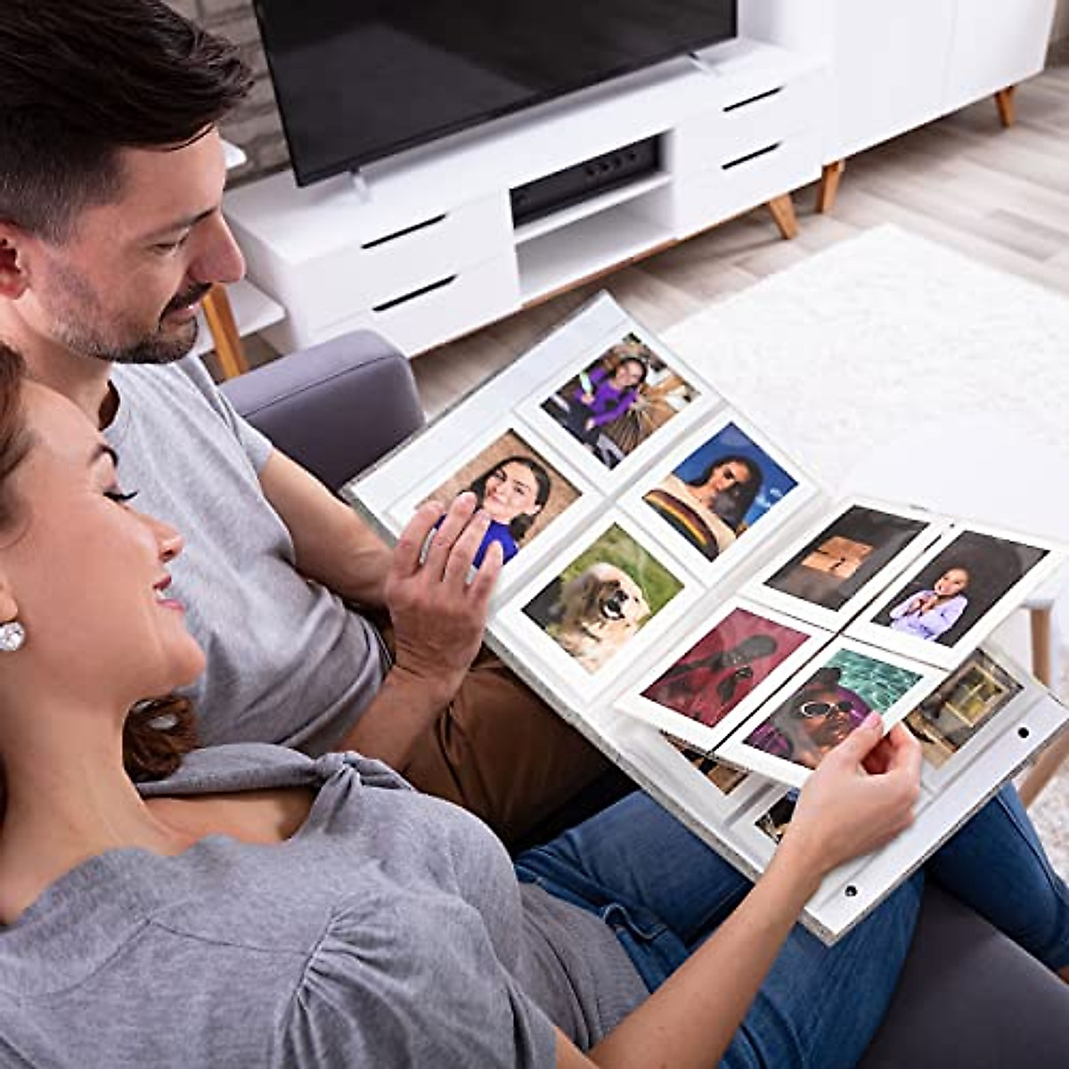 Vienrose Mini Polaroid Photo Album Book 208 Pocket 2x3 Inch Pictures for Fujifilm Instax Mini 7s 8 9 11 25 26 40 50s 90 Evo Z2300 Instant Camera, Polaroid Snap Beige 1 Pack