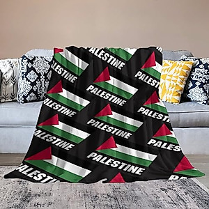 Fattyeery Palestine Flag Blanket Queen Size Soft Plush Blankets for Women Men Couch Bed Sofa Fashion Cute Luxury 30"x50"