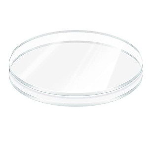 2 Pieces 1/4" Round Plexiglass Sheet, 9 Inch Diameter Clear Acrylic Circle, Round Cake Disk Acrylic Sheet, Plexiglass Table Top, Round Acrylic Backdrop