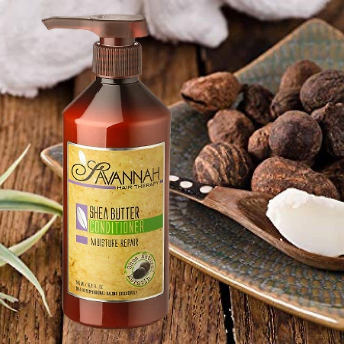 Savannah Hair Therapy Sulfate Free Conditioner, Hair Conditioner for women, Conditioner for Curly Hair, Natural Hair Conditioner, Shea moisture conditioner, 16.9 oz (500ml)